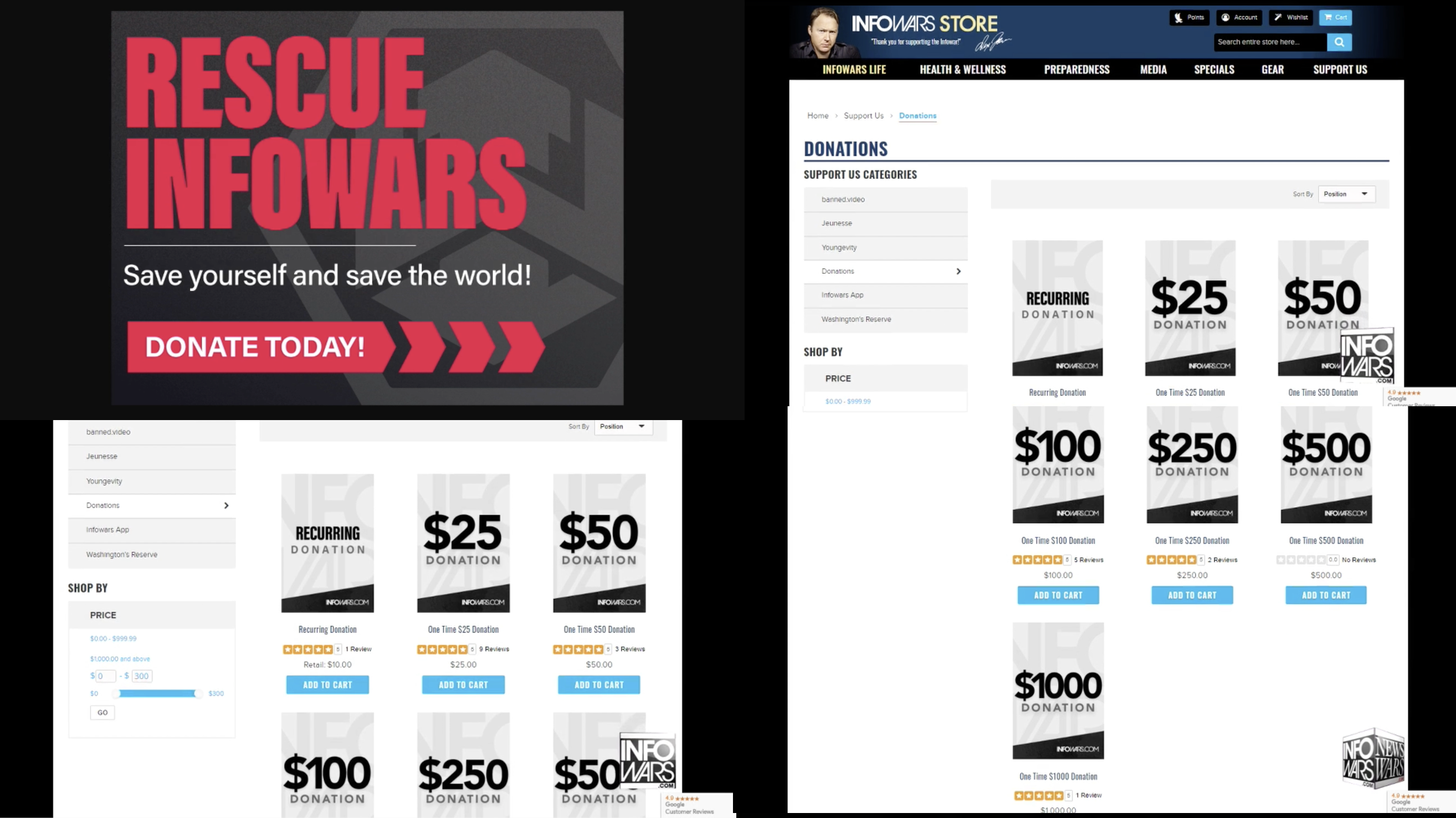 Infowars Donations Alex Jones Infowars Store September 3rd 2020 5 ...